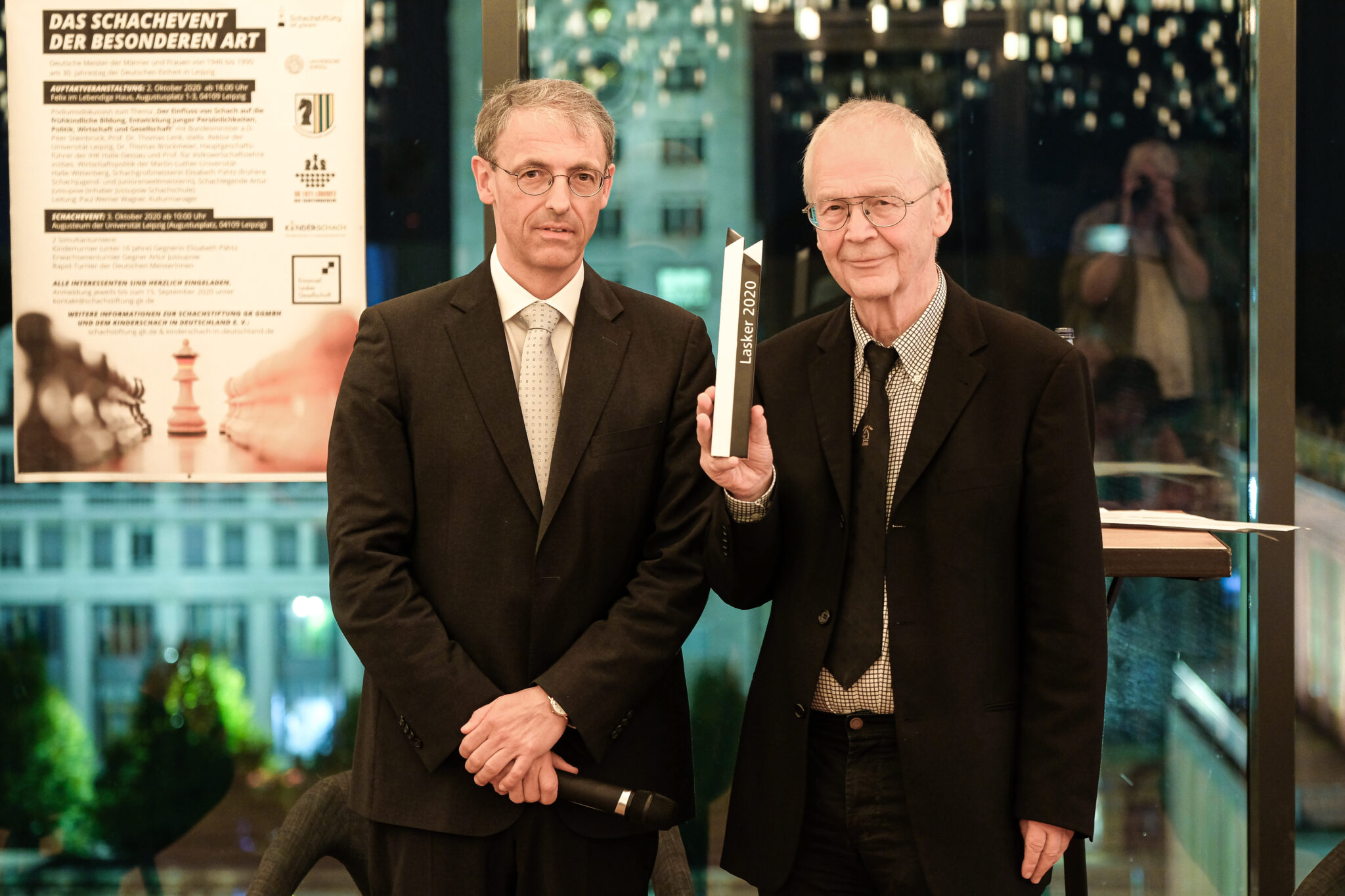 Lasker 2019 und 2020 für GM Dr. Helmut Pfleger und GM Vlastimil Hort ...
